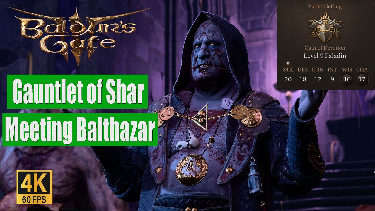 Baldur's Gate 3 Walkthrough Gauntlet of Shar Meeting Balthazar - YouTube