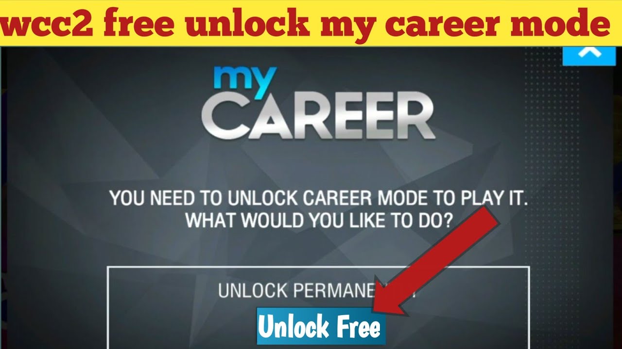 How to activate my career mode in wcc2 game - YouTube