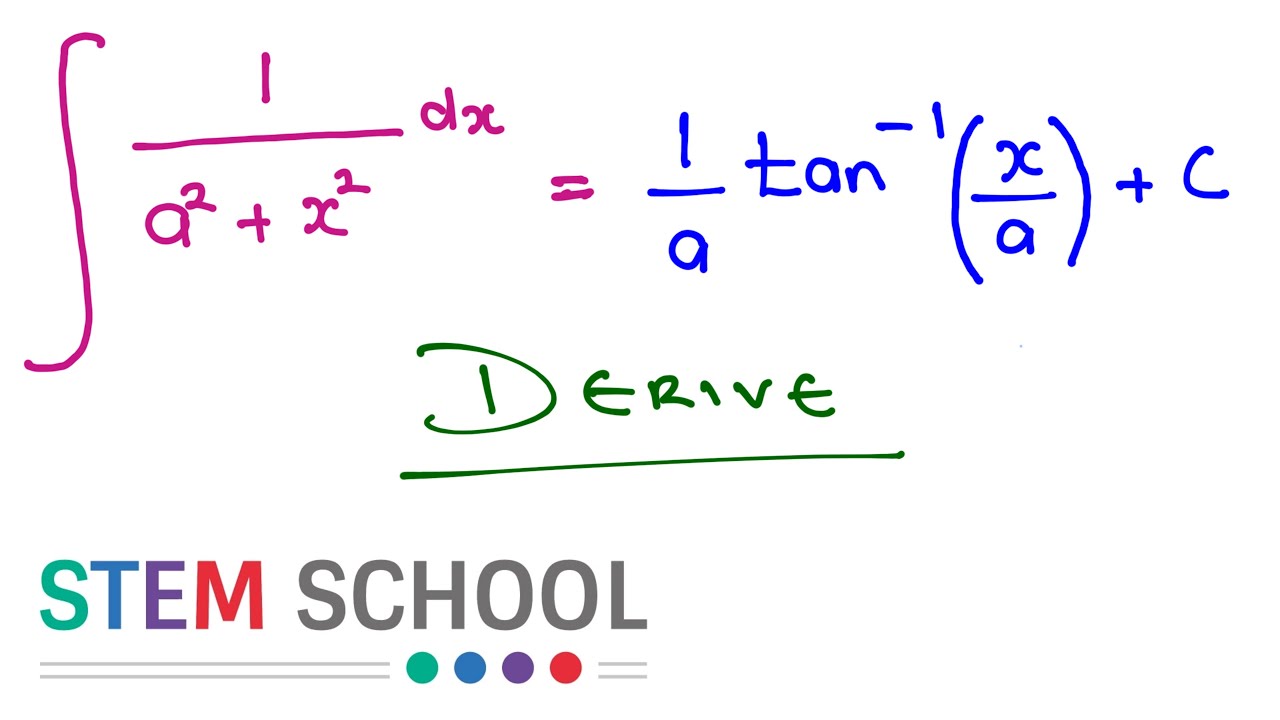 Derivation of Integral of 1/(a^2 + x^2) - YouTube