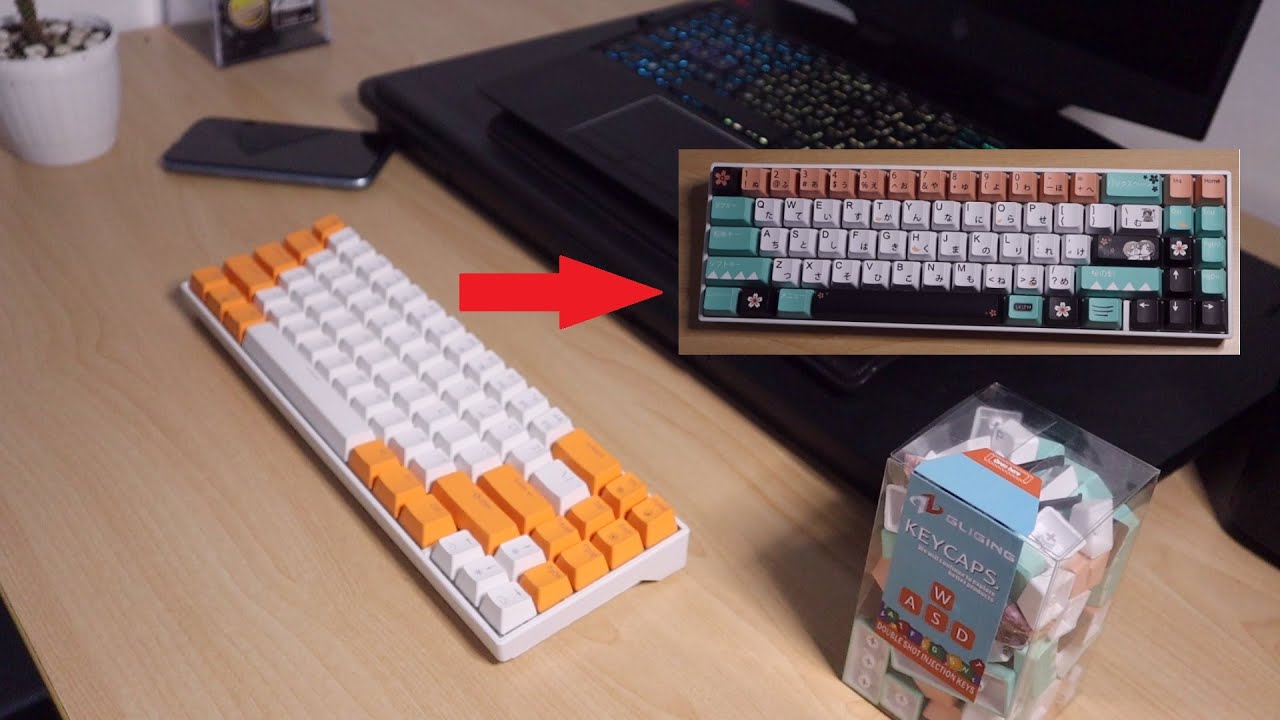 Daxa M71 Pro + Autumn Japanese Root keycaps - YouTube