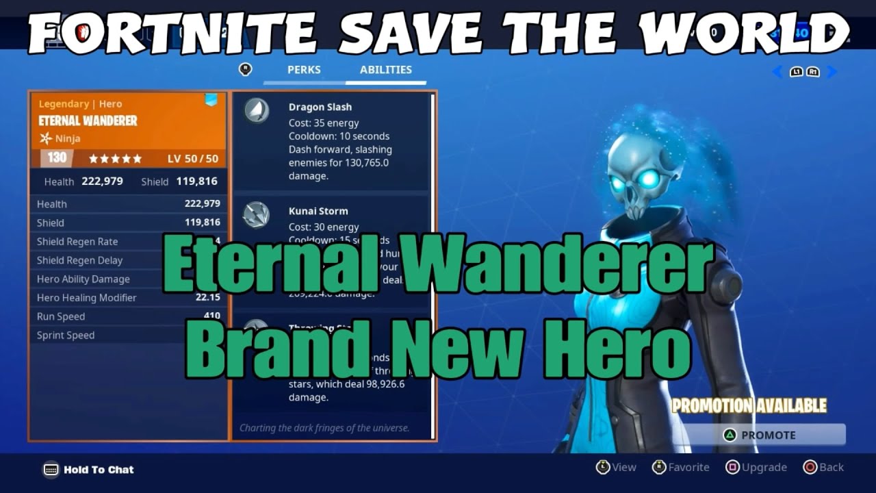 364) Fortnite Save The World ETERNAL WANDERER - Brand New Hero With An ...