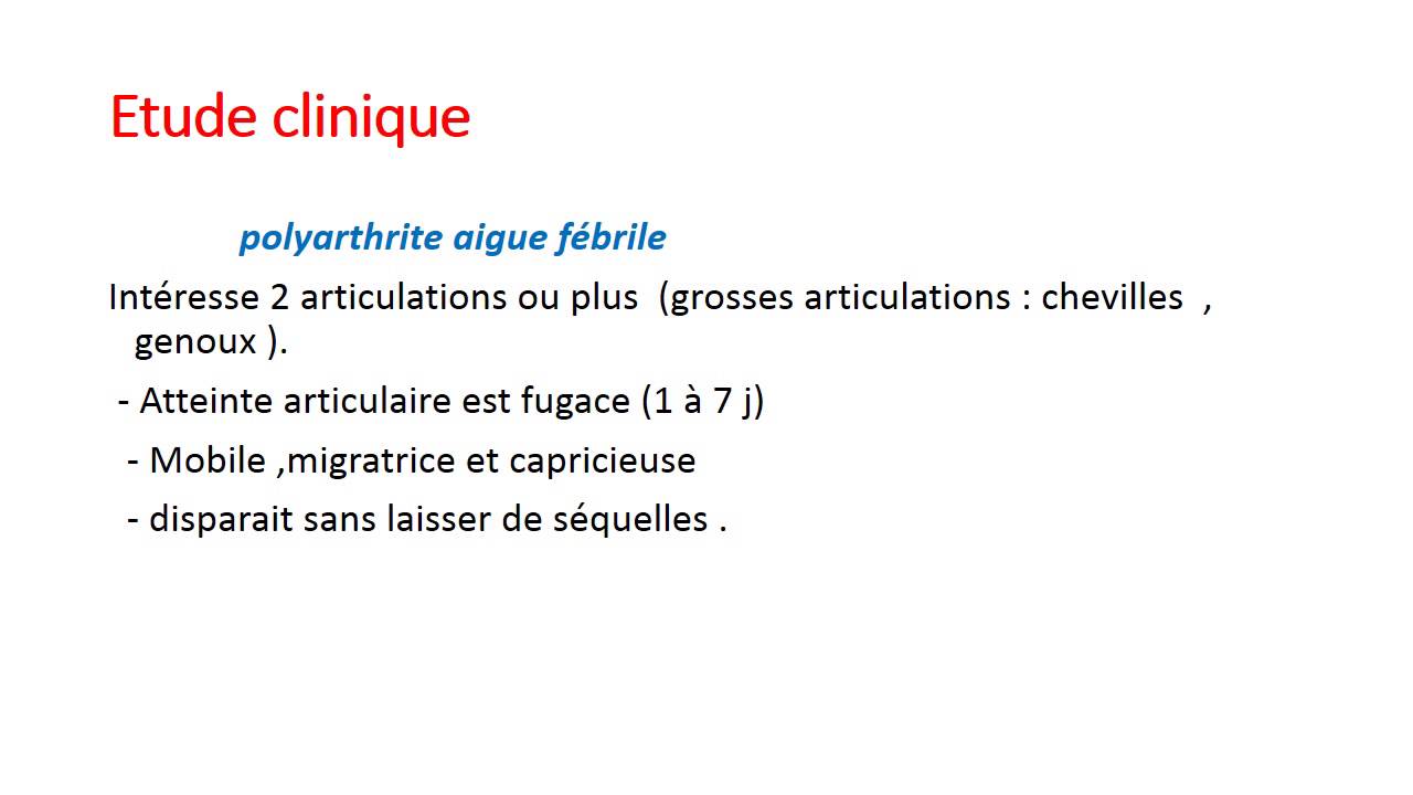 CARDIOLOGIE Rhumatisme Articulaire Aigu - YouTube