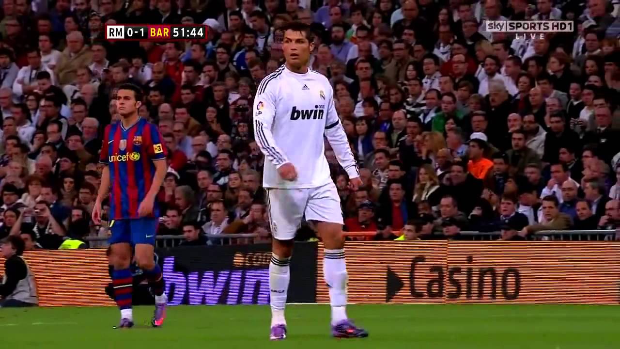 Cristiano Ronaldo Vs FC Barcelona Home 10/04/2010 HD - YouTube