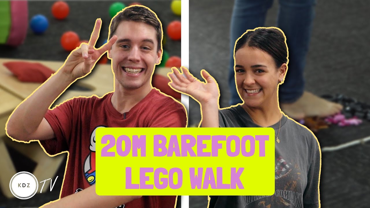 20M BAREFOOT LEGO WALK | Preschool & Primary | KidzlifeTV - YouTube