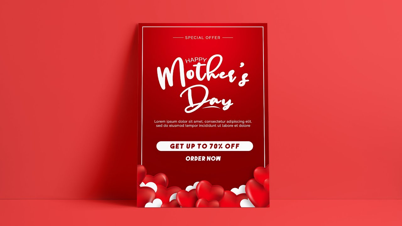 How to Create a Simple Mother's Day Poster Design | Photoshop Tutorials ...