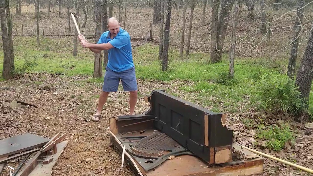 Piano destruction!! - YouTube