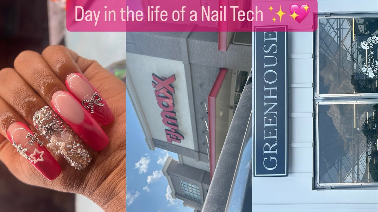 DAY IN THE LIFE OF A NAIL TECH 💖 | DO A SET WITH ME 💅🏽 - YouTube