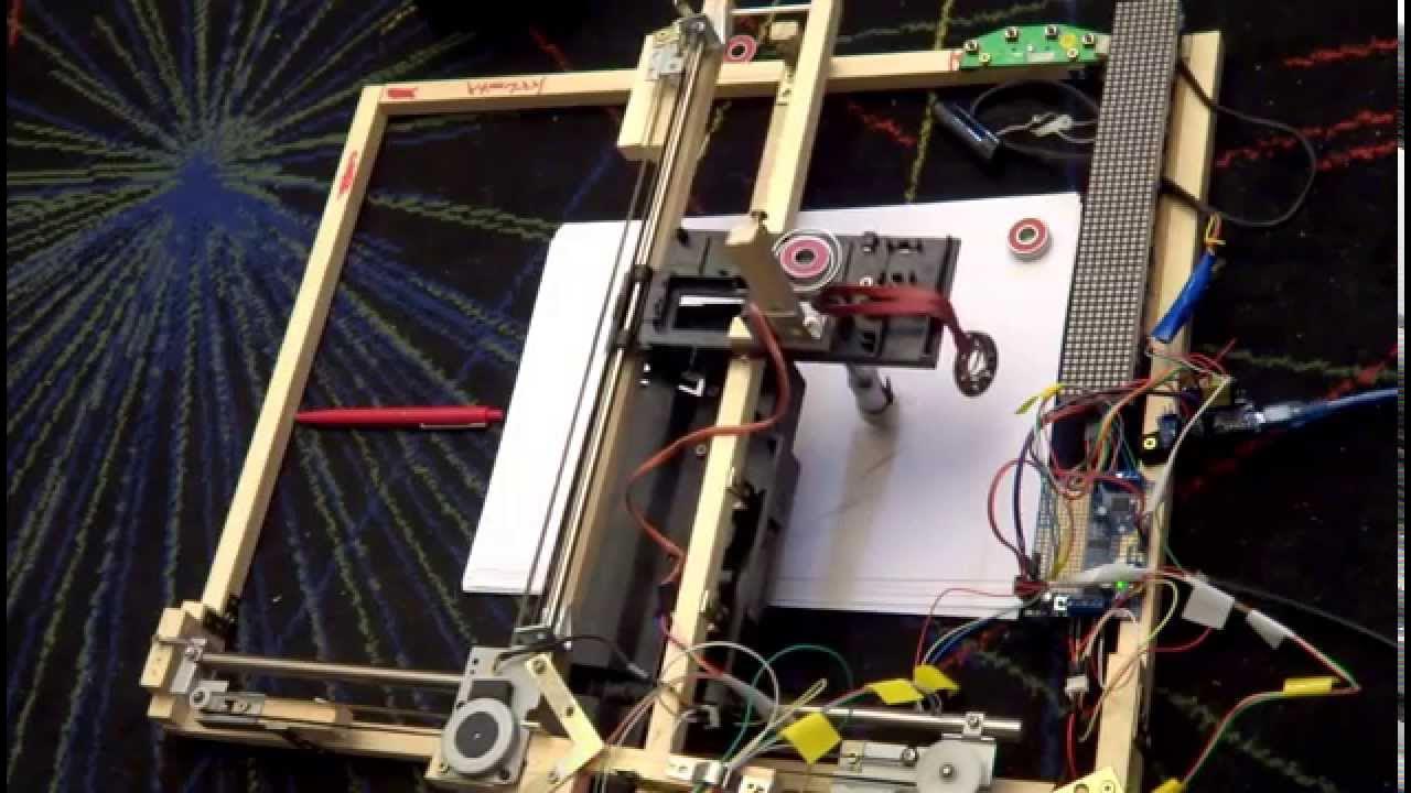 DIY 2d Plotter from old Scanner Parts - YouTube