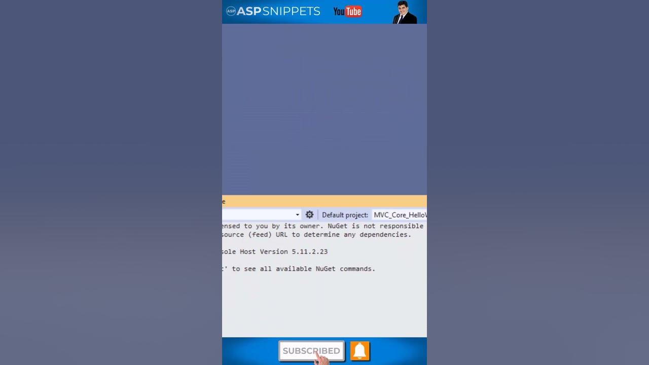 Install Entityframework Package From Nuget Youtube