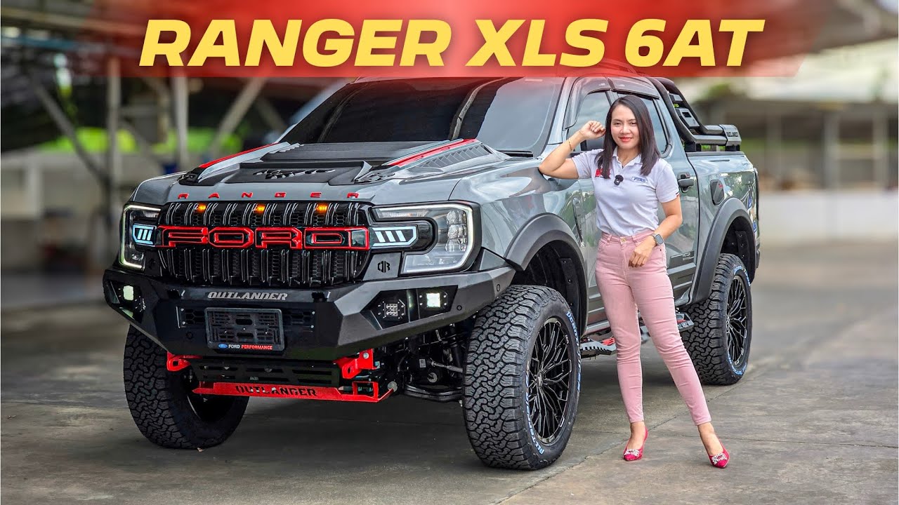 รีวิว Ford Ranger XLS 6AT แต่งชุดเหล็ก Outlander เต็มคัน! Wrap เทา ล้อ ...