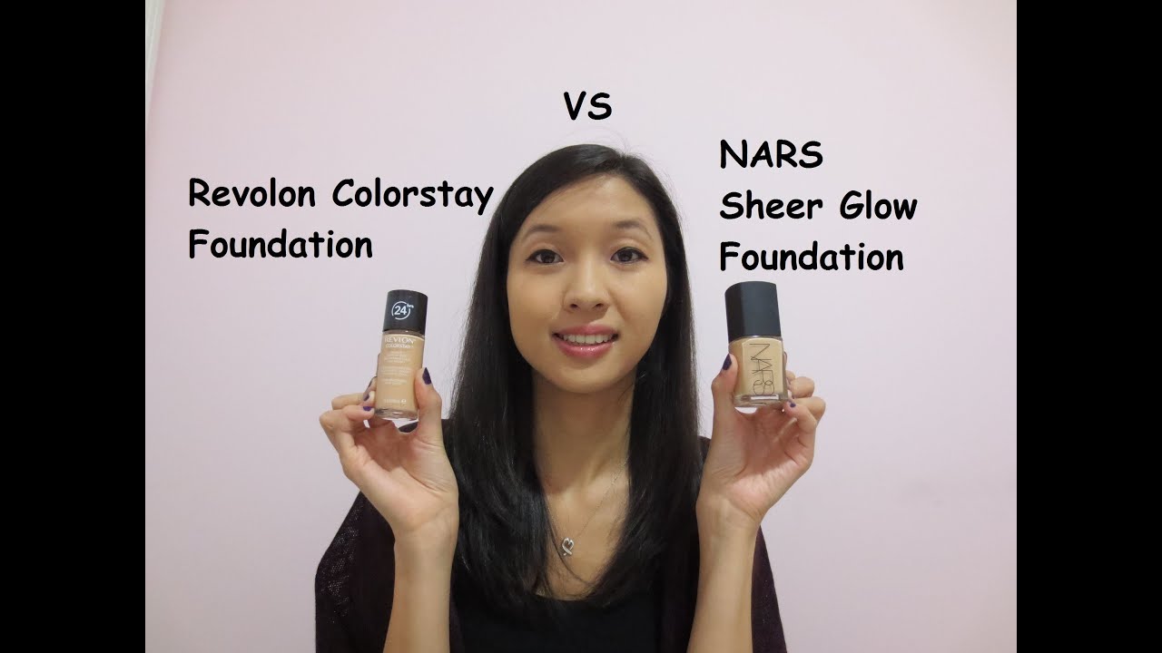 NARS Sheer Glow Foundation VS Revlon ColorStay Foundation - YouTube
