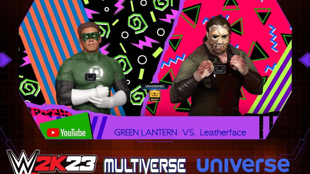 WWE 2k23 #multiverse - Green Lantern VS Leatherface - YouTube