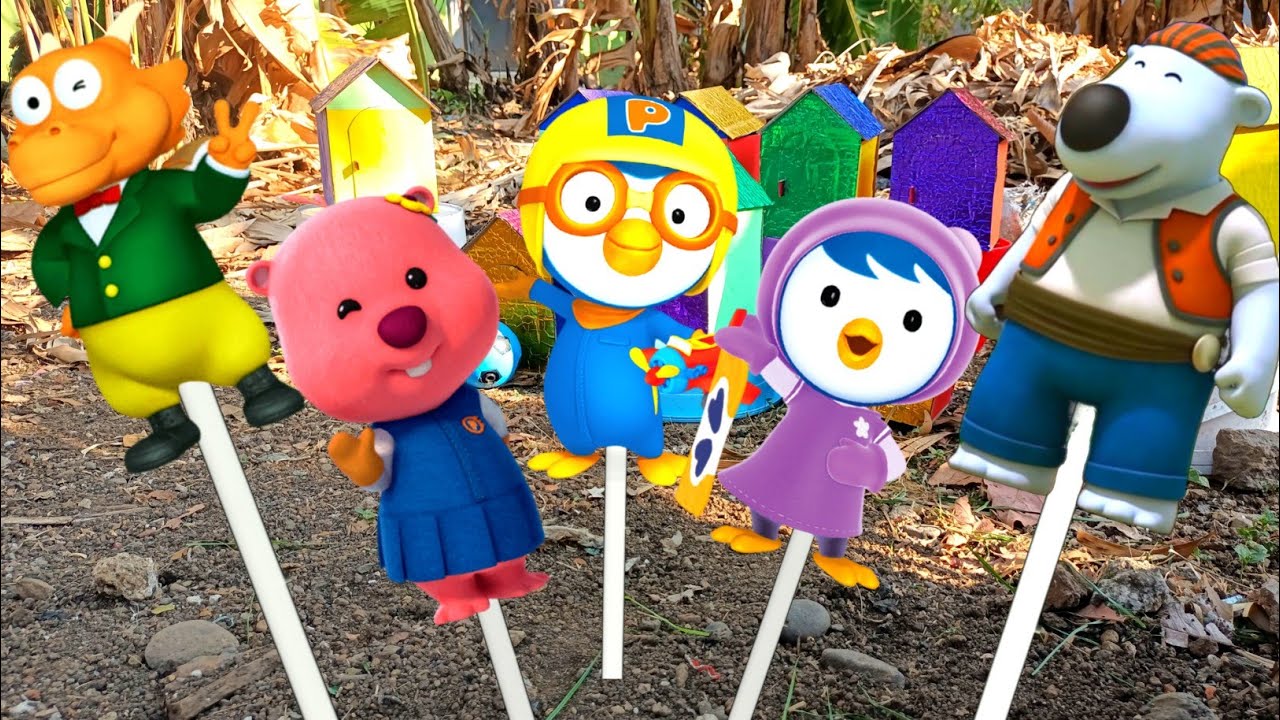 mencari pororo, teman teman pororo, krong,petty,rody,edy,pobby,harry ...
