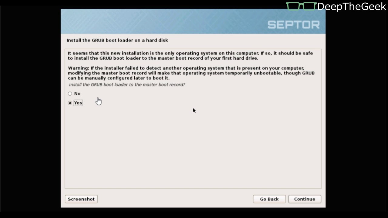 Full Installation of Septor OS the latest Secured distribution of Linux ...