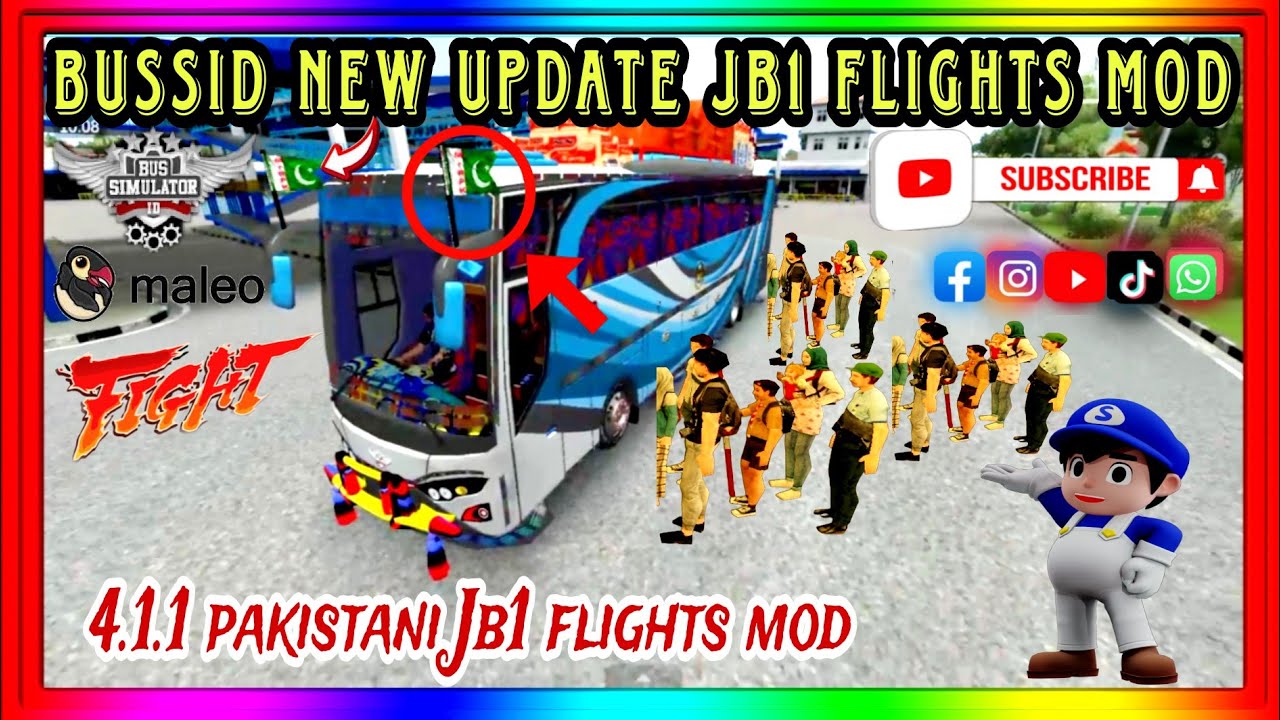 bussid Pakistani flag mod ! bus simulator indonesia new update 2024 ...