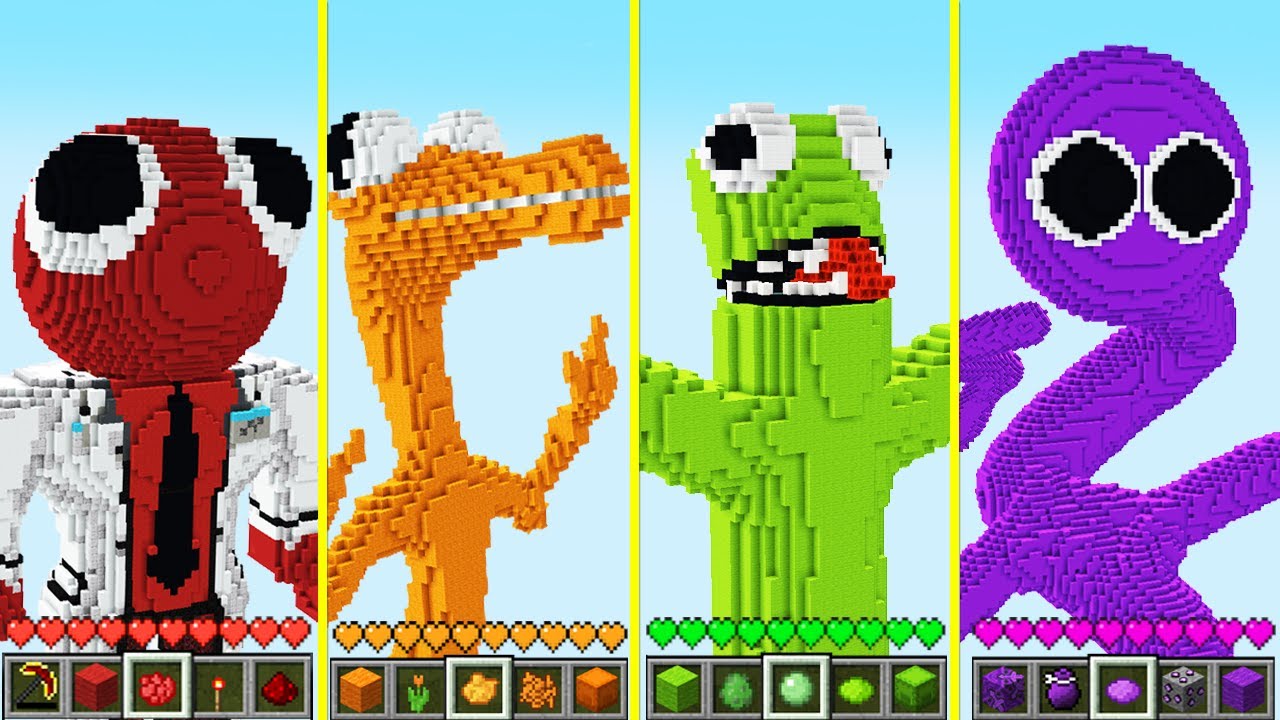 Minecraft GIANT RAINBOW FRIENDS MUTANT How To Play BATTLE ALL EPISODES ...
