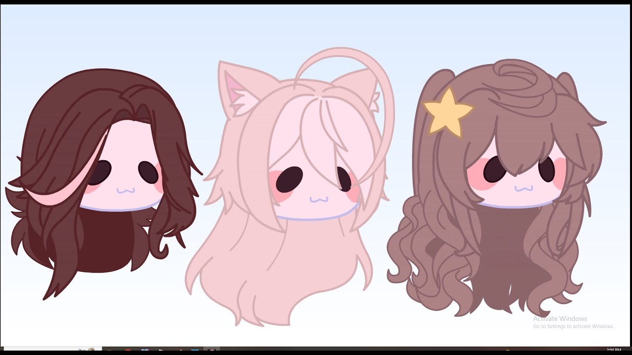 Cute hairstyles for girls (Gacha club) - YouTube