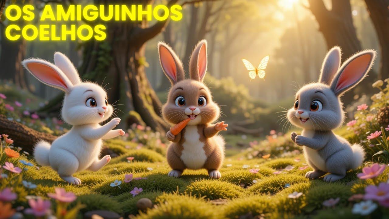 OS AMIGUINHOS COELHOS ( Música infantil divertida ) - YouTube