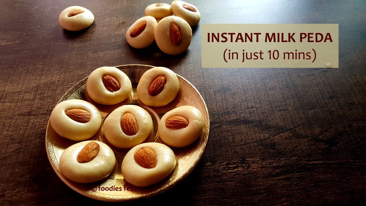 Peda Recipe Instant Milk Peda Recipe Milk Peda With Milkmaid Milk