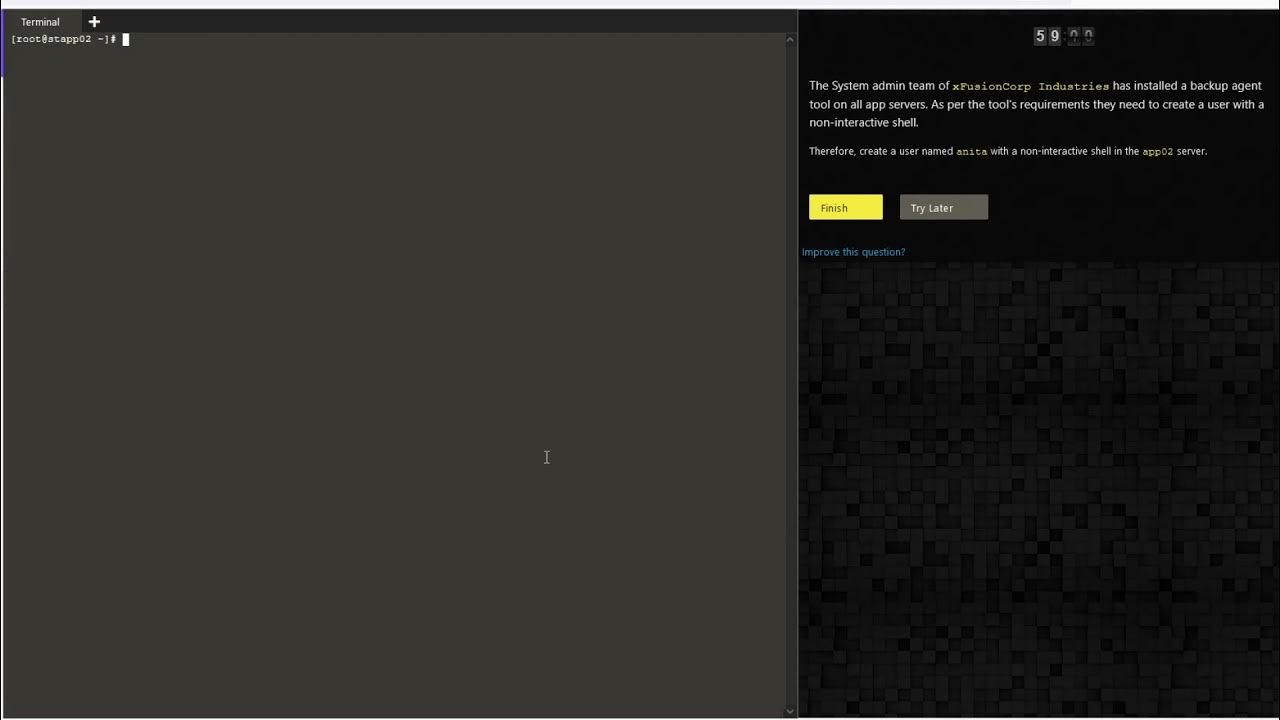 Create a Linux User with non-interactive shell KodeKloud Engineer - YouTube