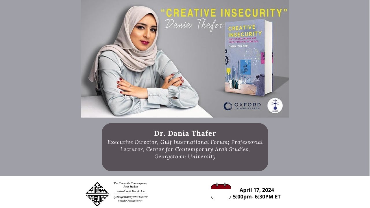 Book Talk | Creative Insecurity: Institutional Inertia and Youth Potential in the GCC - YouTube