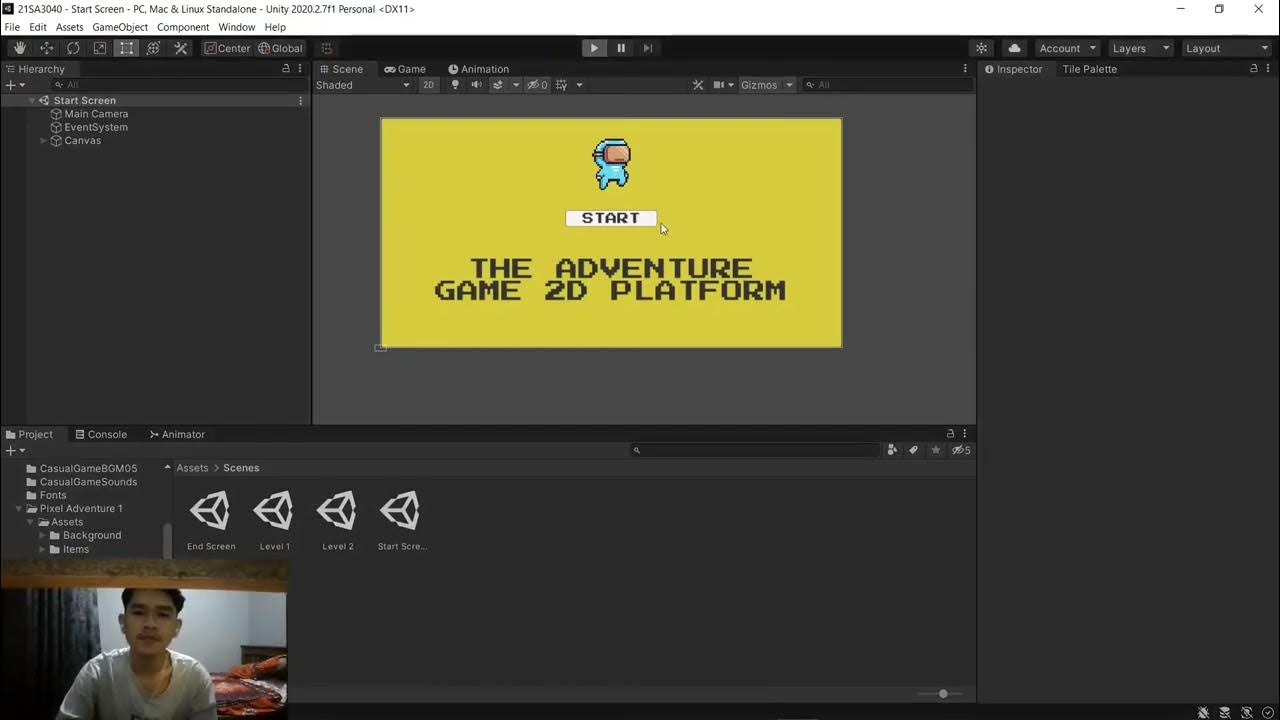 membuat 2D game menggunakan aplikasi unity - YouTube