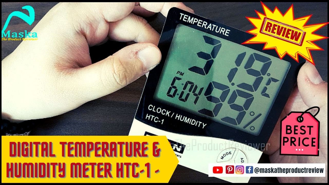 Digital Temperature and Humidity Meter HTC-1 | Hygrometer - YouTube