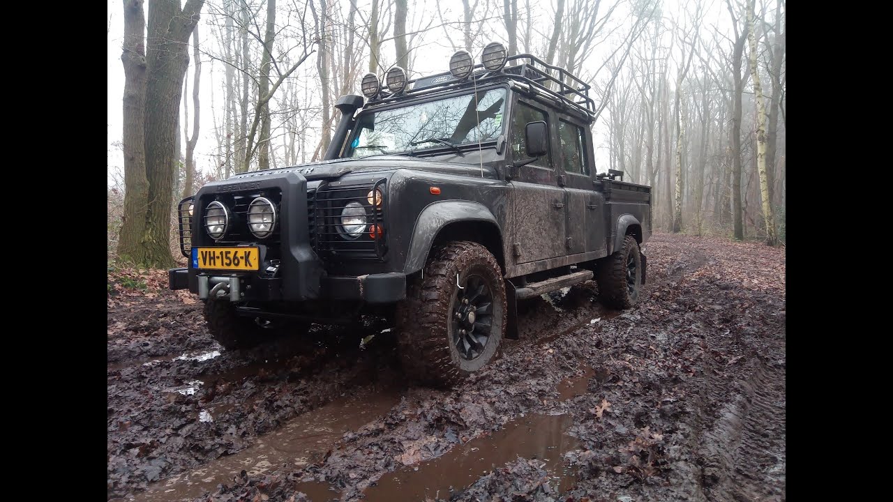 Land rover Defender 130 dash cam video 4X4 off road - YouTube