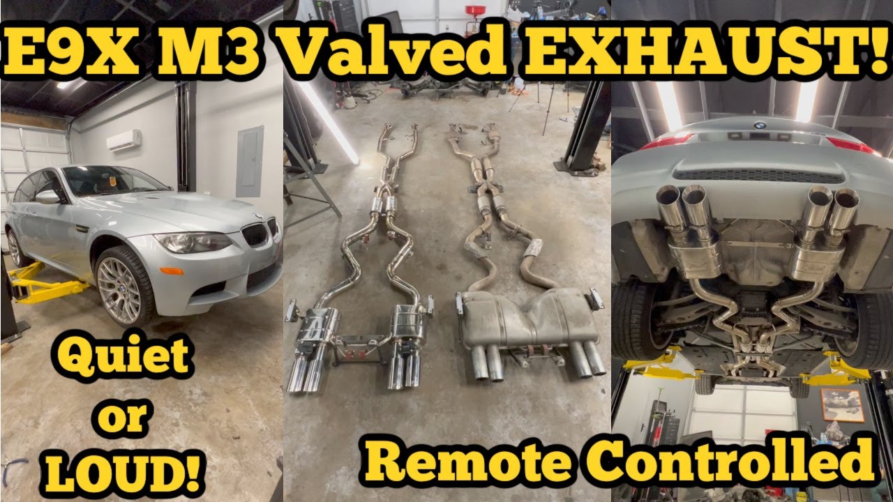 How To: BMW E9x M3 Aftermarket Valved Exhaust Install DIY - YouTube