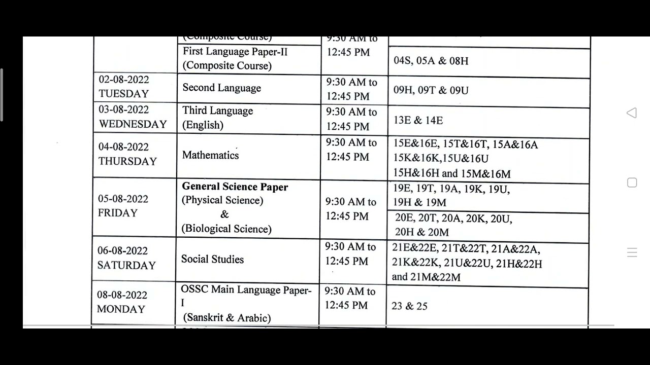 TS SSC 2022 II SSC August Supplementary exam Time table - YouTube