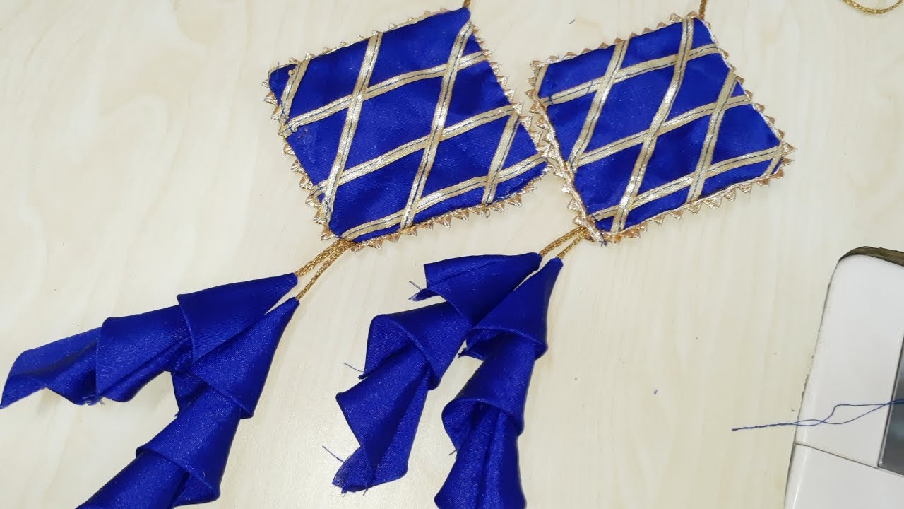 Easy latkan making tutorial | How to make latkan at home for lehenga ...