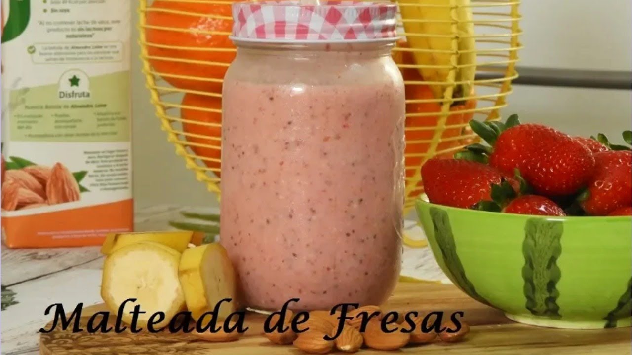 MALTEADA DE FRESAS / MALTEADA DE FRUTOS ROJOS - YouTube