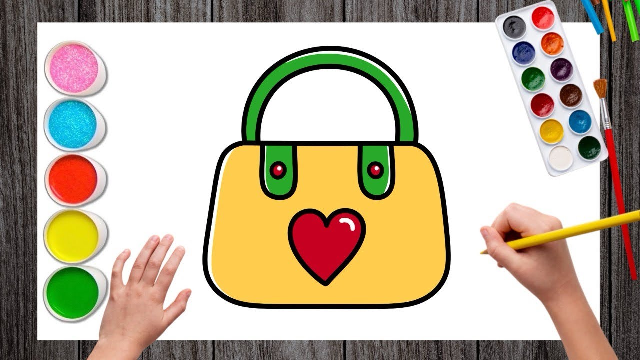 How to Draw a Purse Easy | Ladies Bag Drawing | Purse Drawing - YouTube