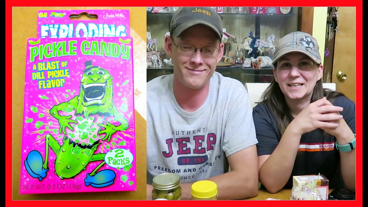 EXPLODING PICKLE CANDY | Box Exchange | Taste Test - YouTube