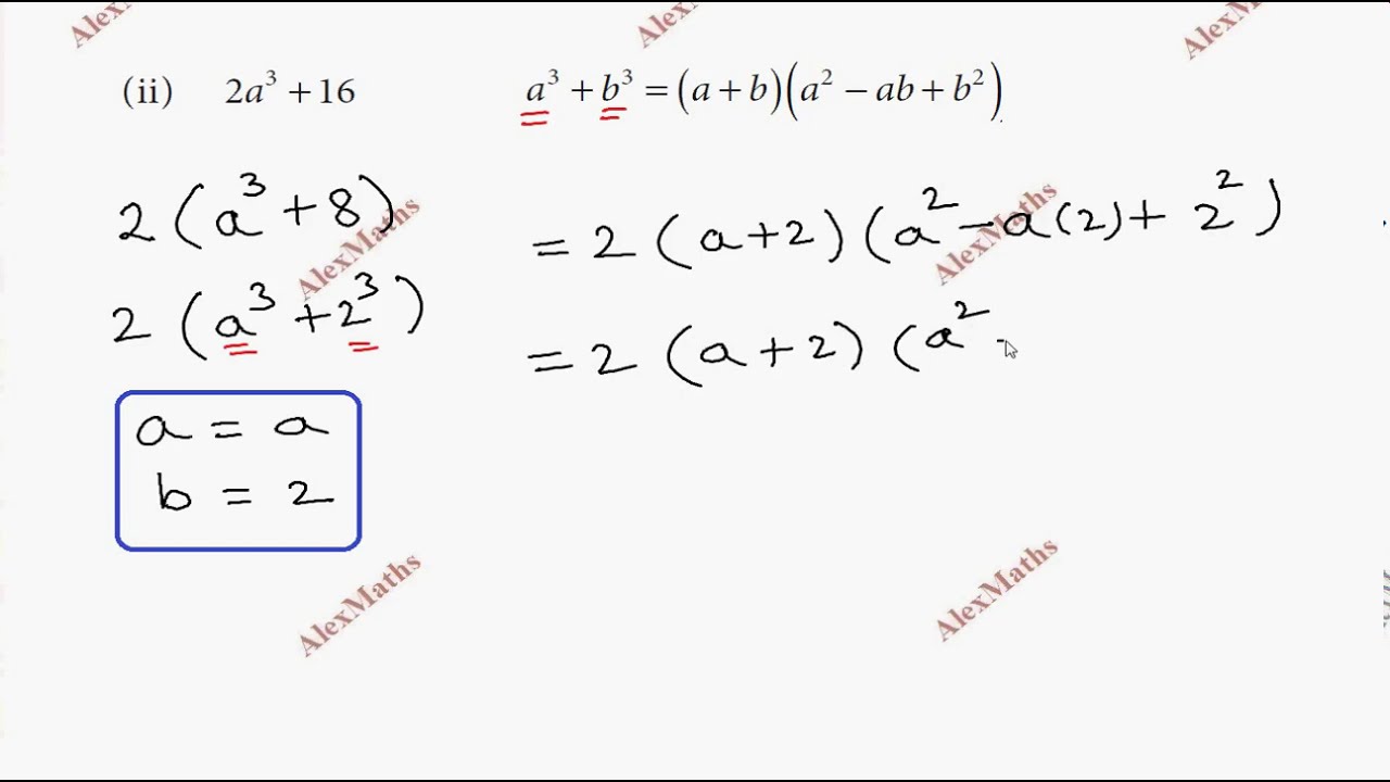 Factorise the following expressions using a³ + b³ = (a + b)(a² − ab ...
