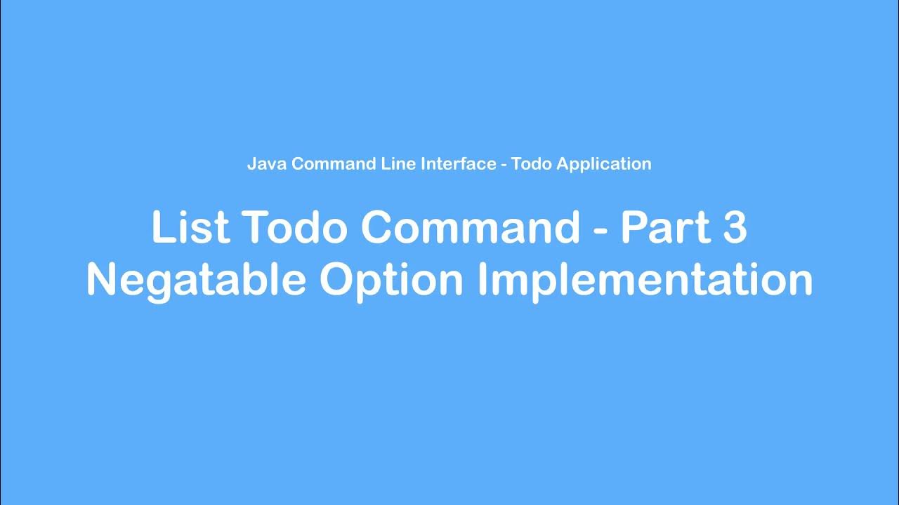 Java CLI - Picocli - 008 List subcommand - Part 3 #picocli - YouTube