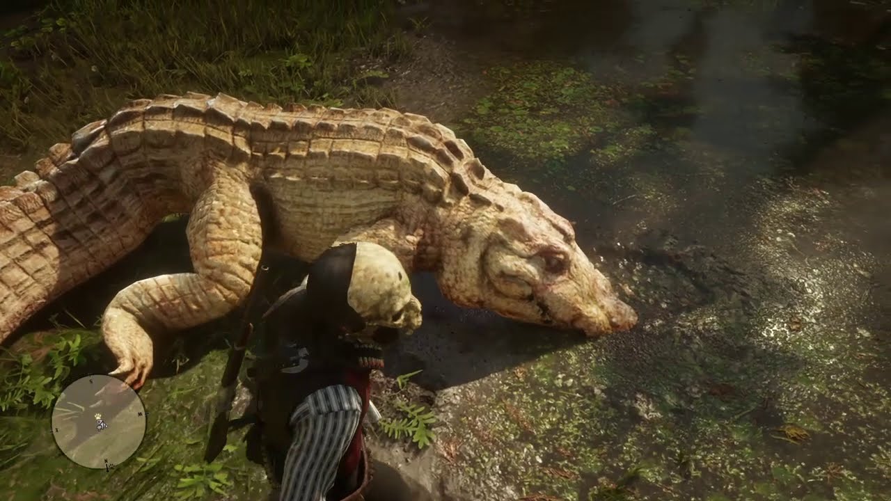 Hunting on a legendary crocodile in red dead redemption 2 easy tutorial ...
