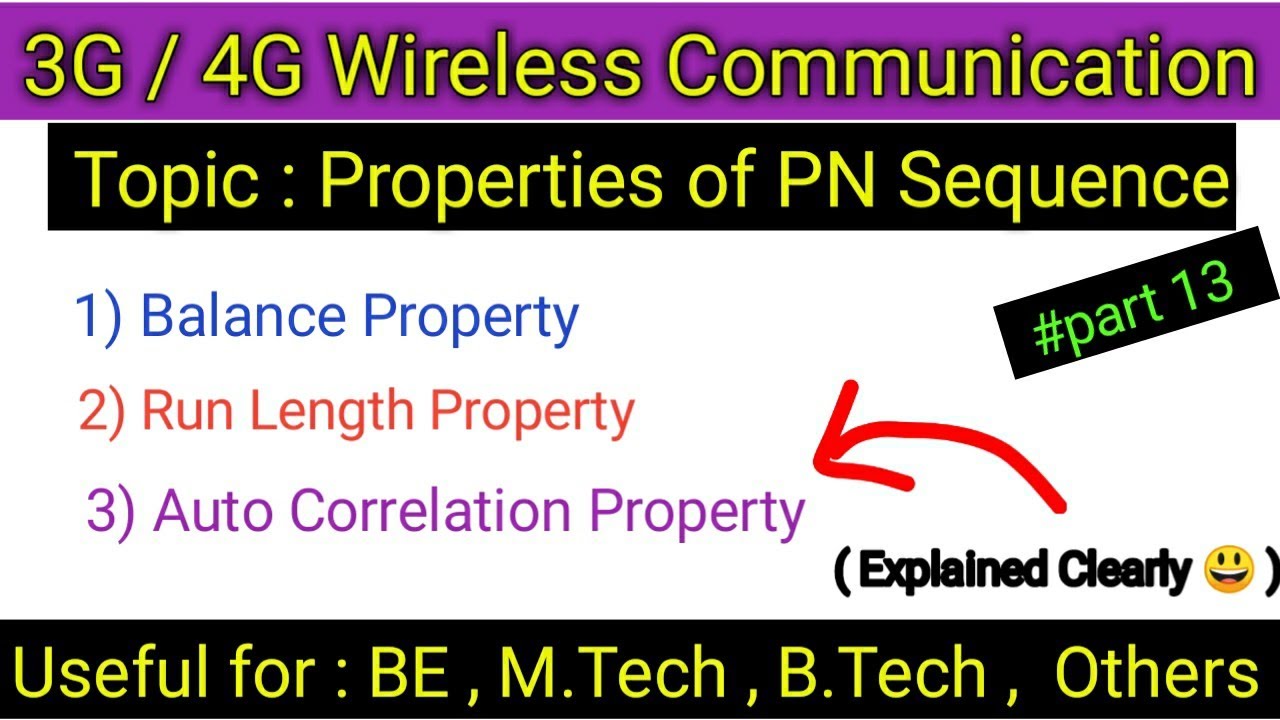 Properties of PN sequence /Balance property /Run length property of PN ...