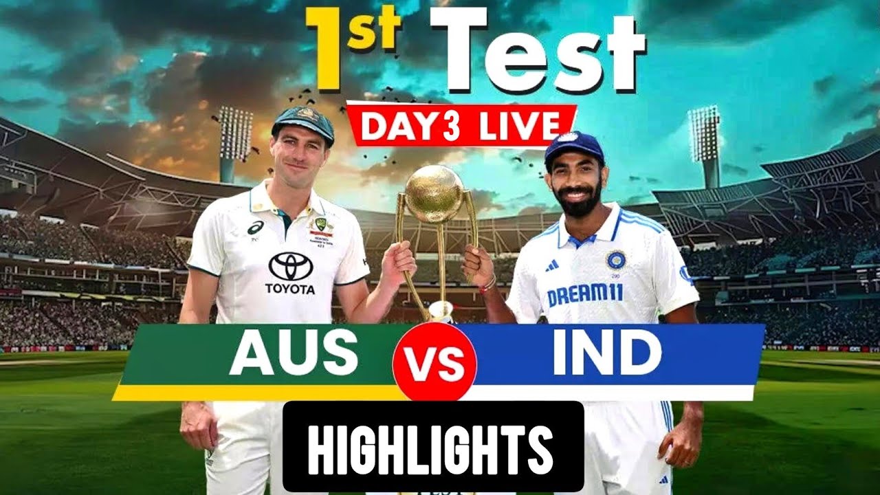 HIGHLIGHTS DAY 3 : India vs Australia 1st Test Day 3 HIGHLIGHTS | India ...