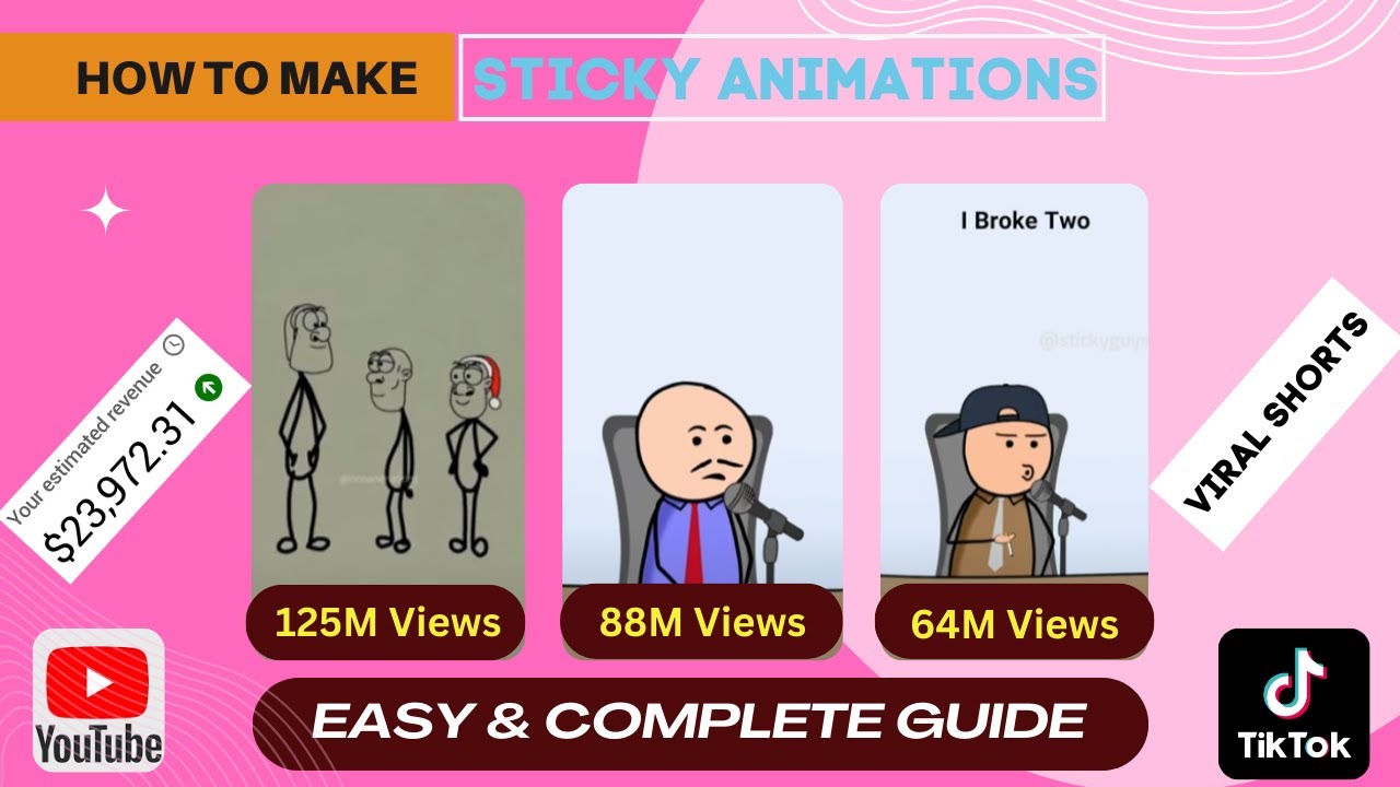 Create Character Animation for free | Sticky animation Complete ...