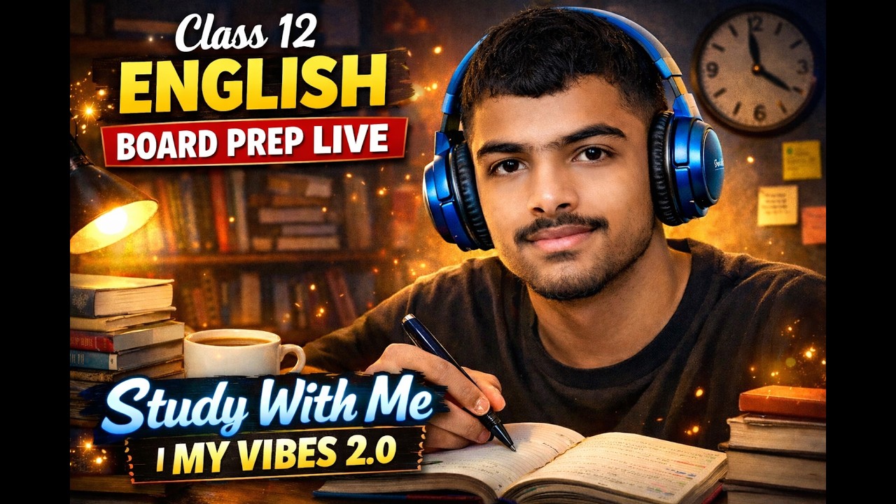 Class 12 English Board Prep Live | Study With Me | MY VIBES 2.0 - YouTube