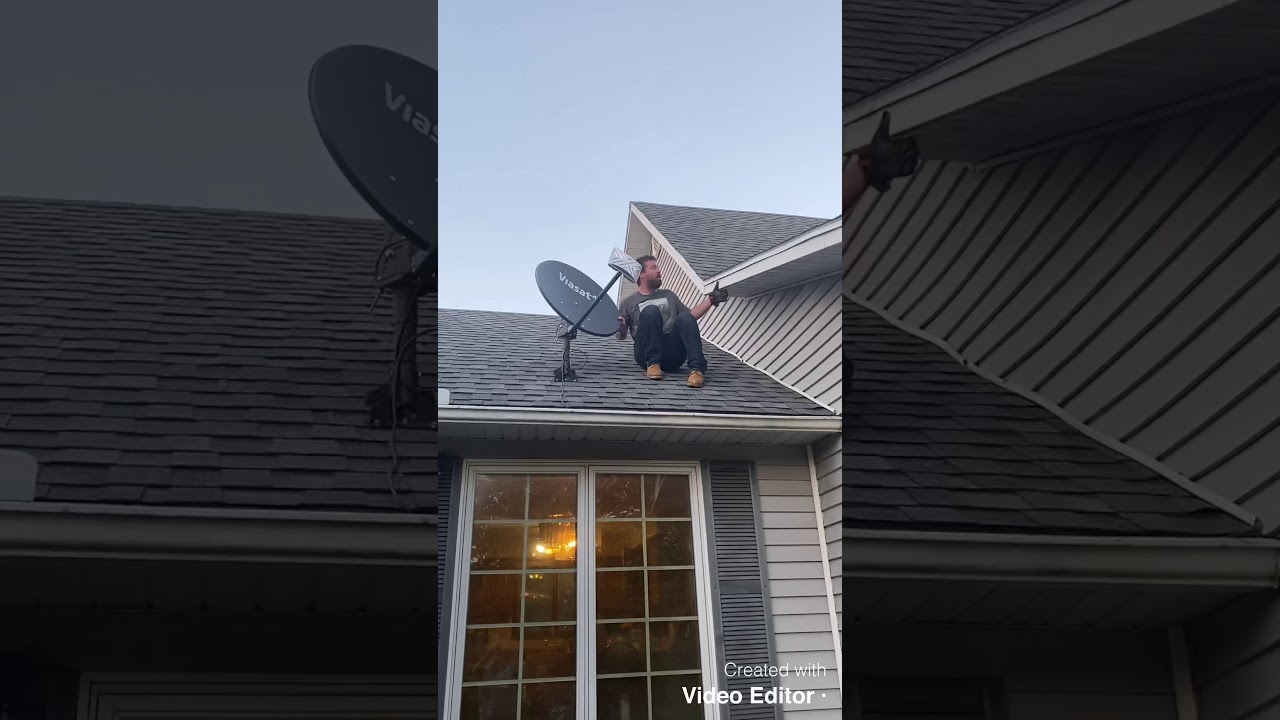 Removing the Viasat TRIA from the satellite dish - YouTube