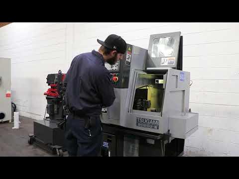 TSUGAMI B0203-III SWISS TYPE PRECISION CNC LATHE - YouTube