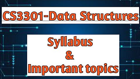CS3301-Data Structures in tamil - YouTube