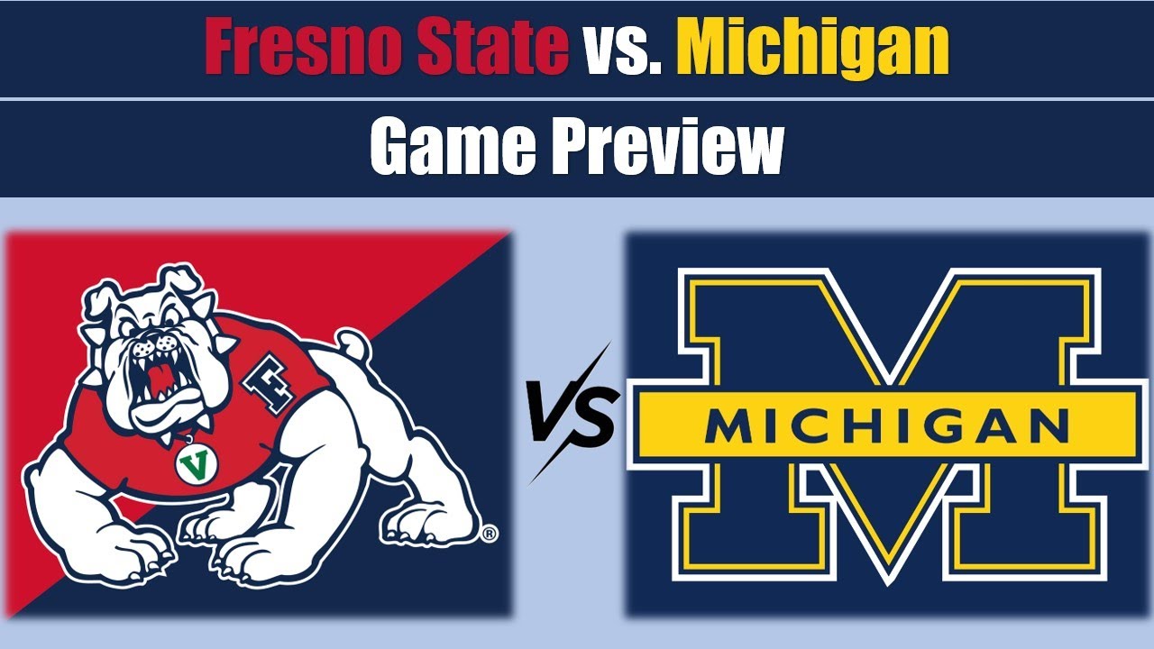 Fresno State Bulldogs at Michigan Wolverines College Football Game ...