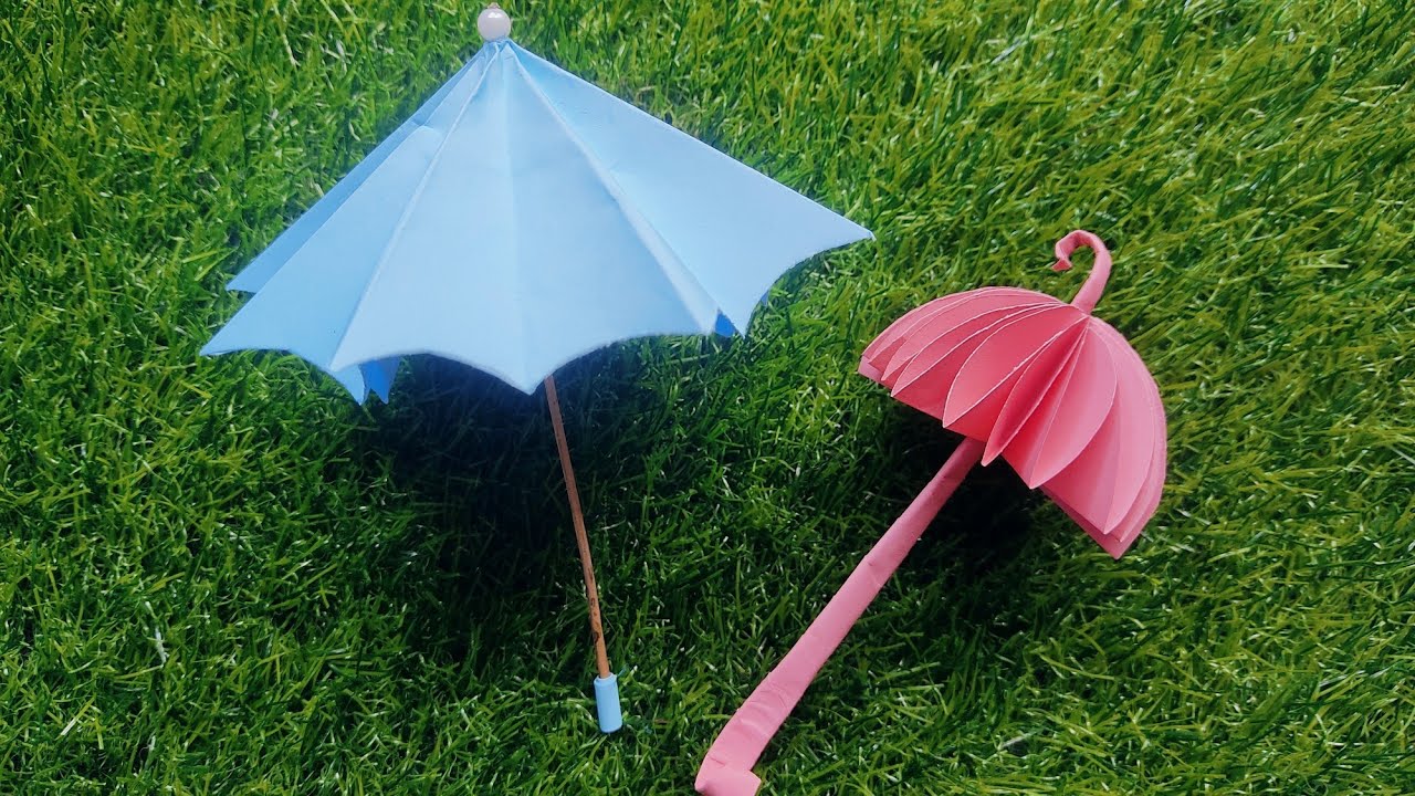 Simple paper craft umbrella|2 ways to make paper umbrella|🌂☂☔⛱ - YouTube