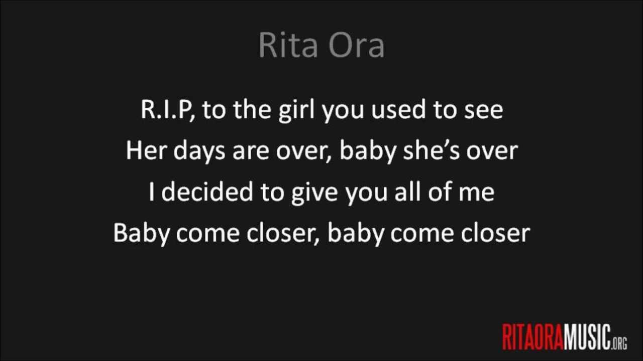 Rita Ora featuring Tinie Tempah - R.I.P. [RIP] Lyrics Video - YouTube