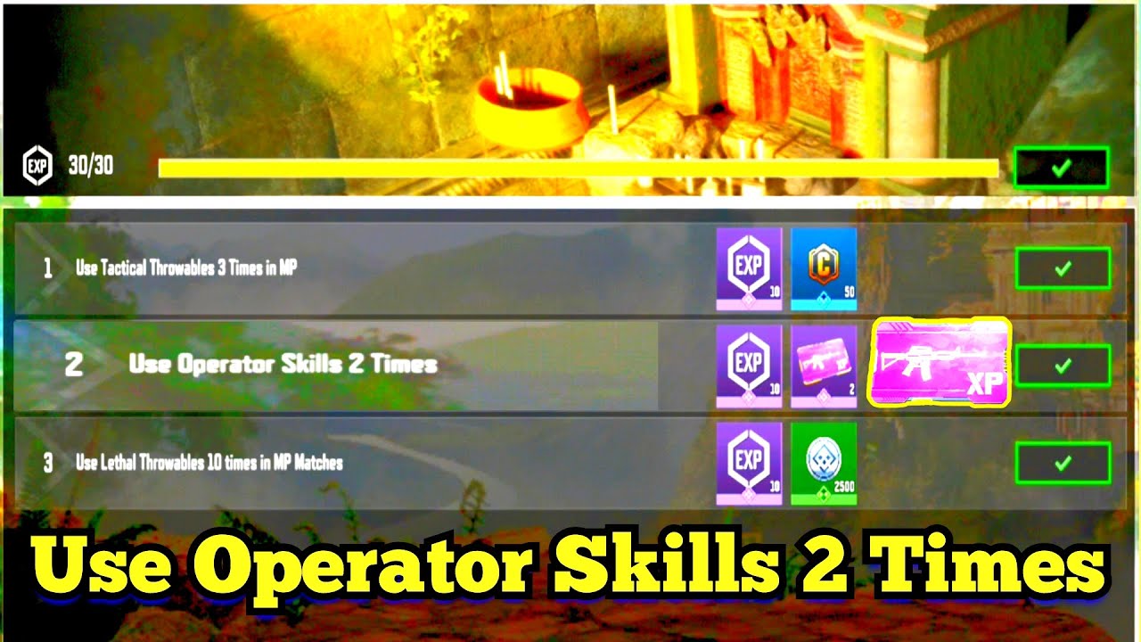 Call Of Duty Mobile Use Operator Skills 2 Times Task Complete - YouTube