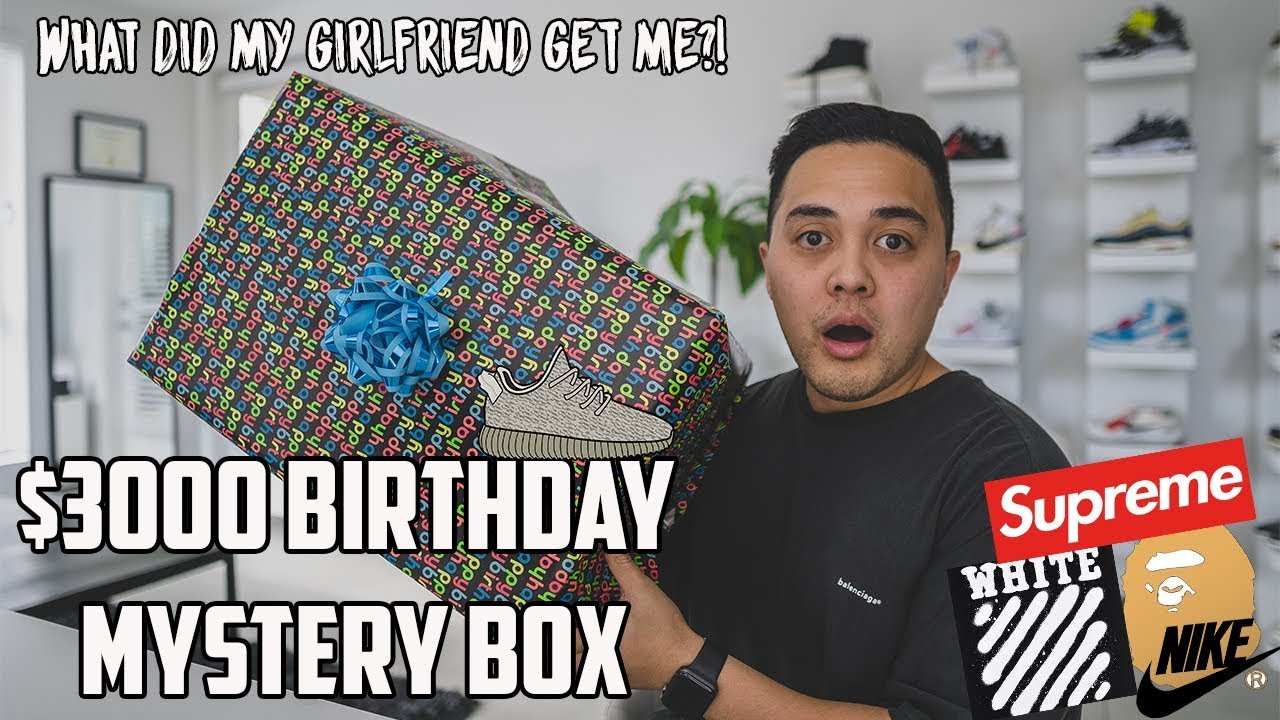 Hypebeast Mystery Birthday Box:Girlfriend got INSANE HEAT!!! - YouTube