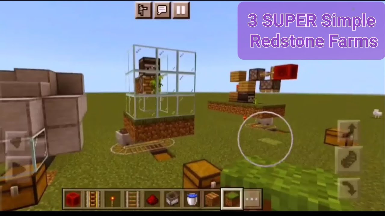 3 SUPER Simple Redstone farms for Bedrock - YouTube